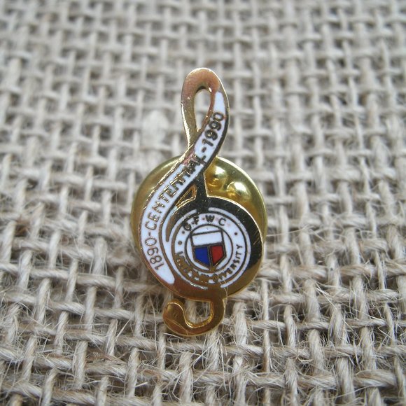 Vintage | Jewelry | Vintage Gfwc G Clef Centennial Lapel Tack Pin ...